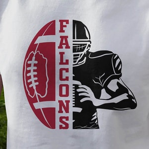 Falcons Half Player Svg Falcons Team Svg Football Player - Etsy
