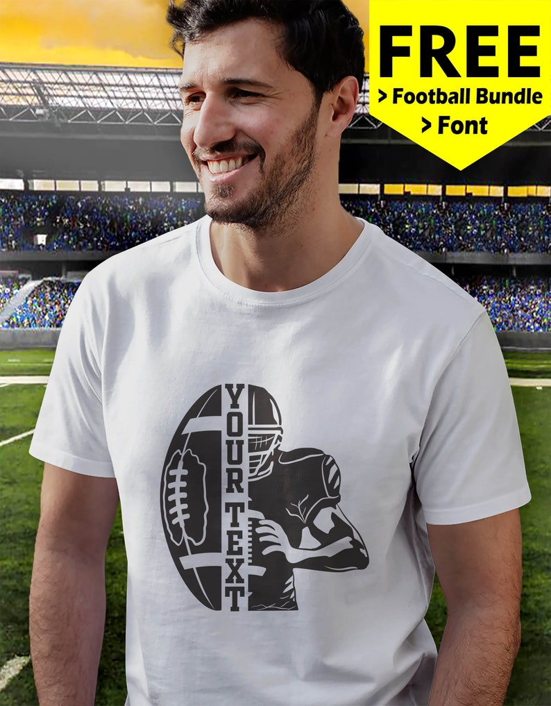 Football Name Svg Football Player Svg Football Half Player - Etsy