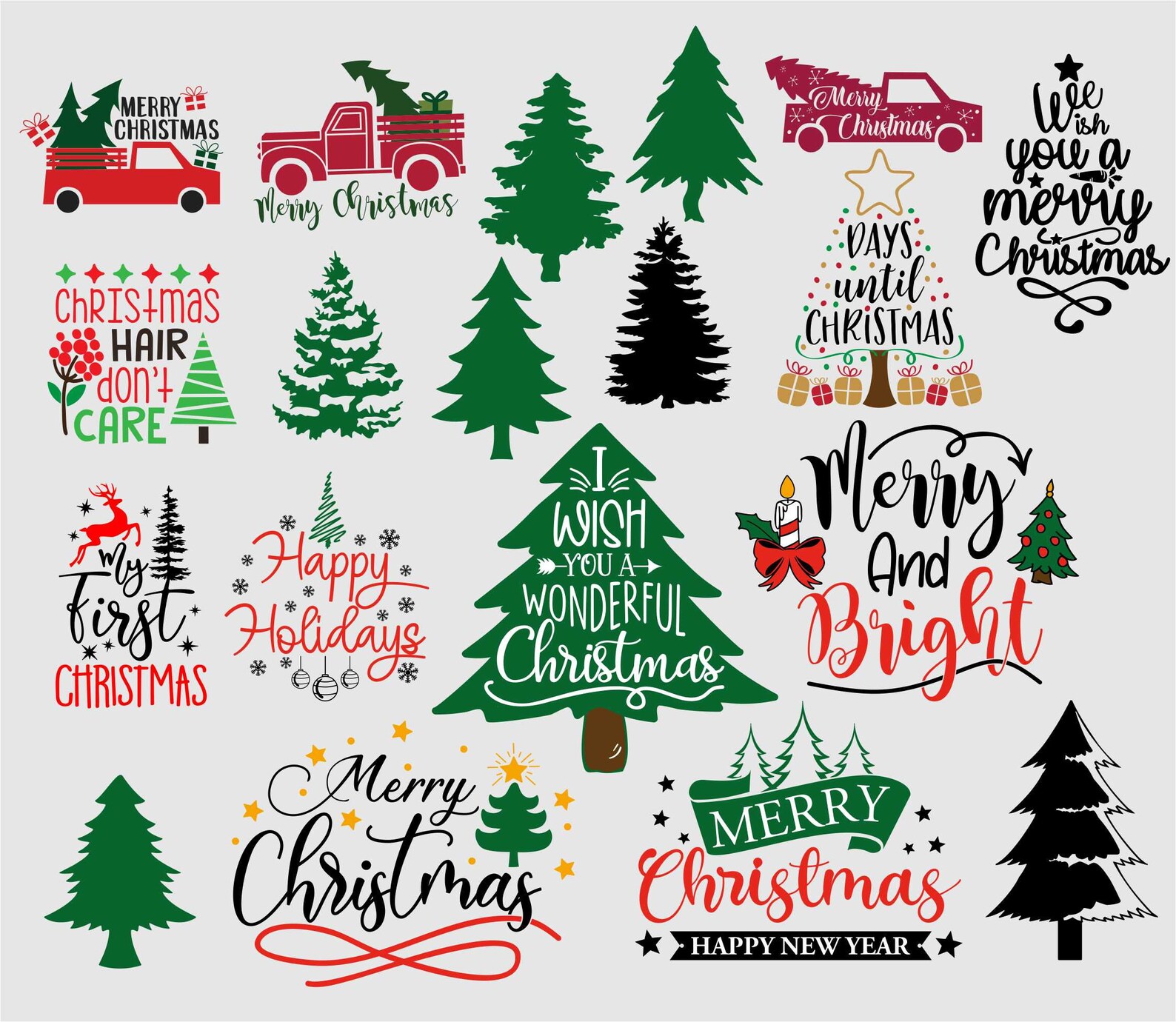 325 Christmas Svg Christmas Svg Bundle Winter Svg Santa | Etsy