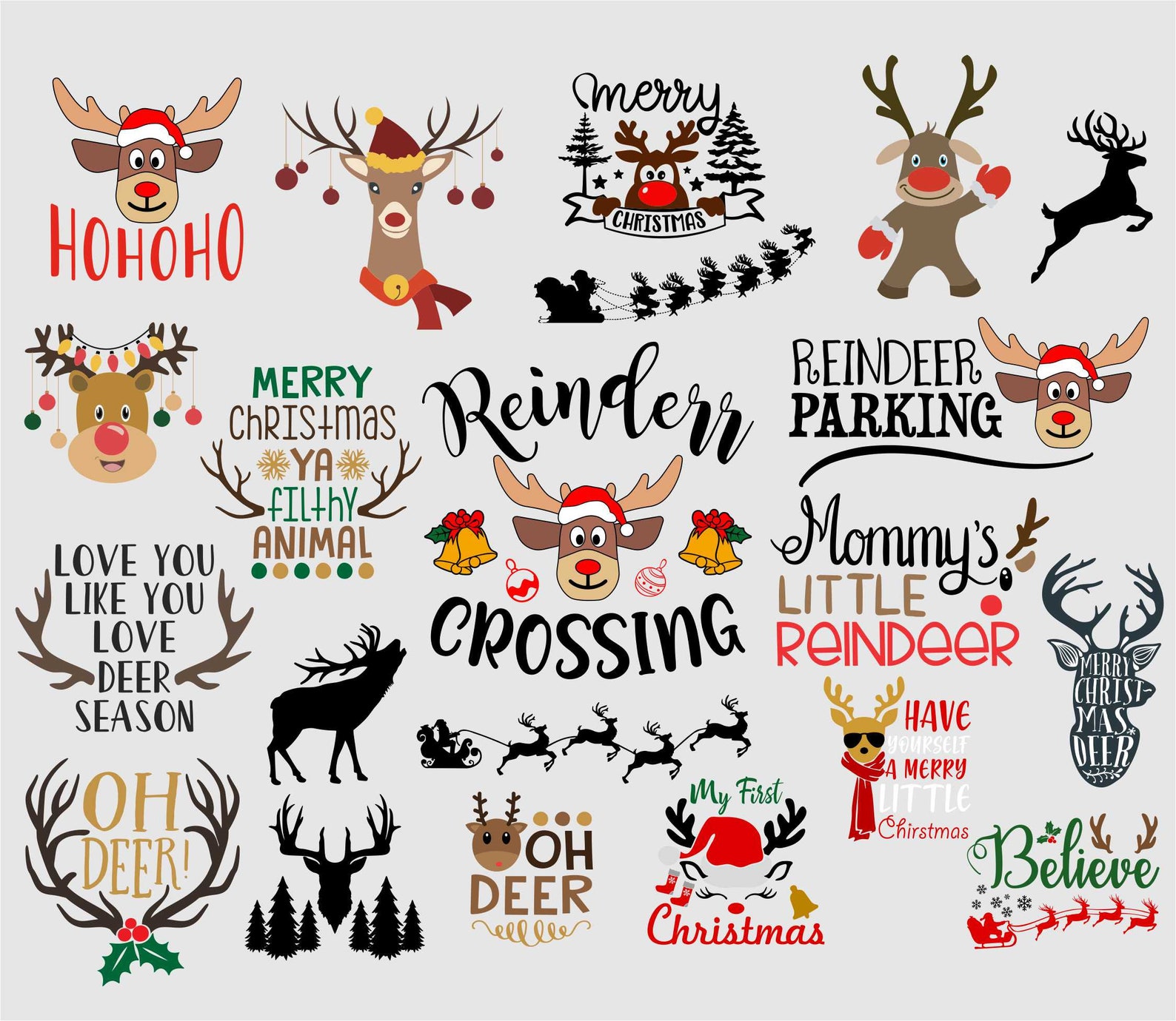 325 Christmas Svg Christmas Svg Bundle Winter Svg Santa | Etsy