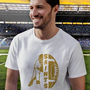 Saints Half Player Svg, Saints Team Svg, Football Player Svg, Football ...