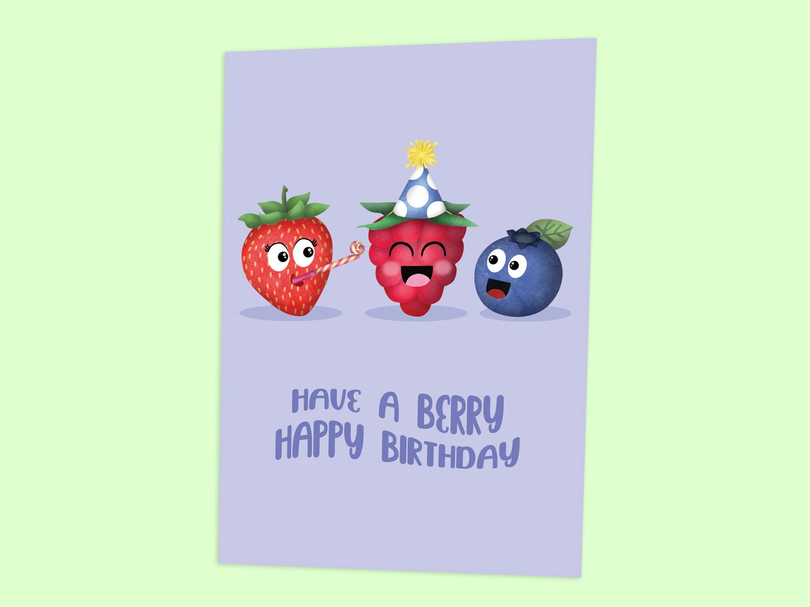 Birthday Card Berry Berry Birthday Happy Birthday Card A6 - Etsy