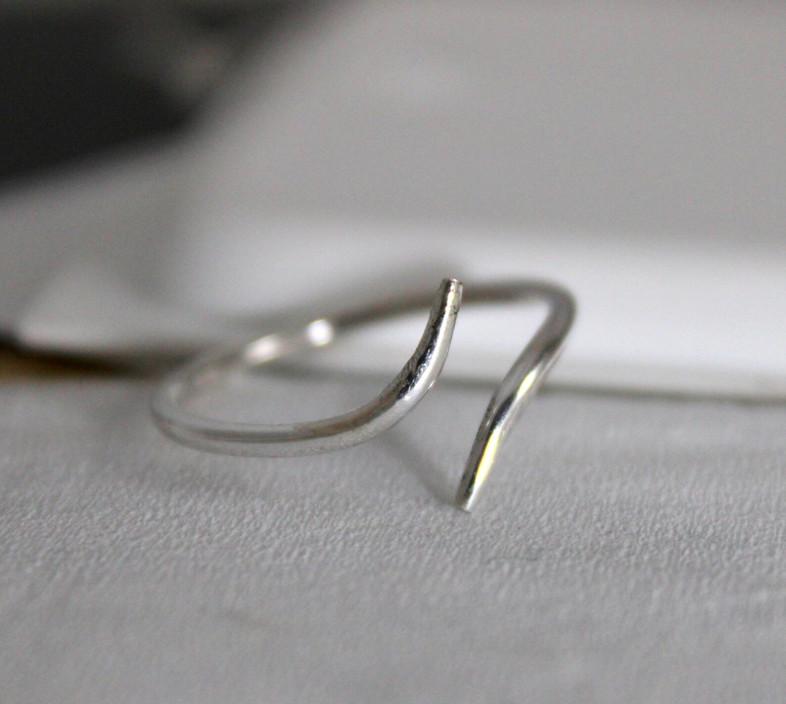 925 Sterling Sliver Curve Open Ring Sliver Jewelry Simple - Etsy UK