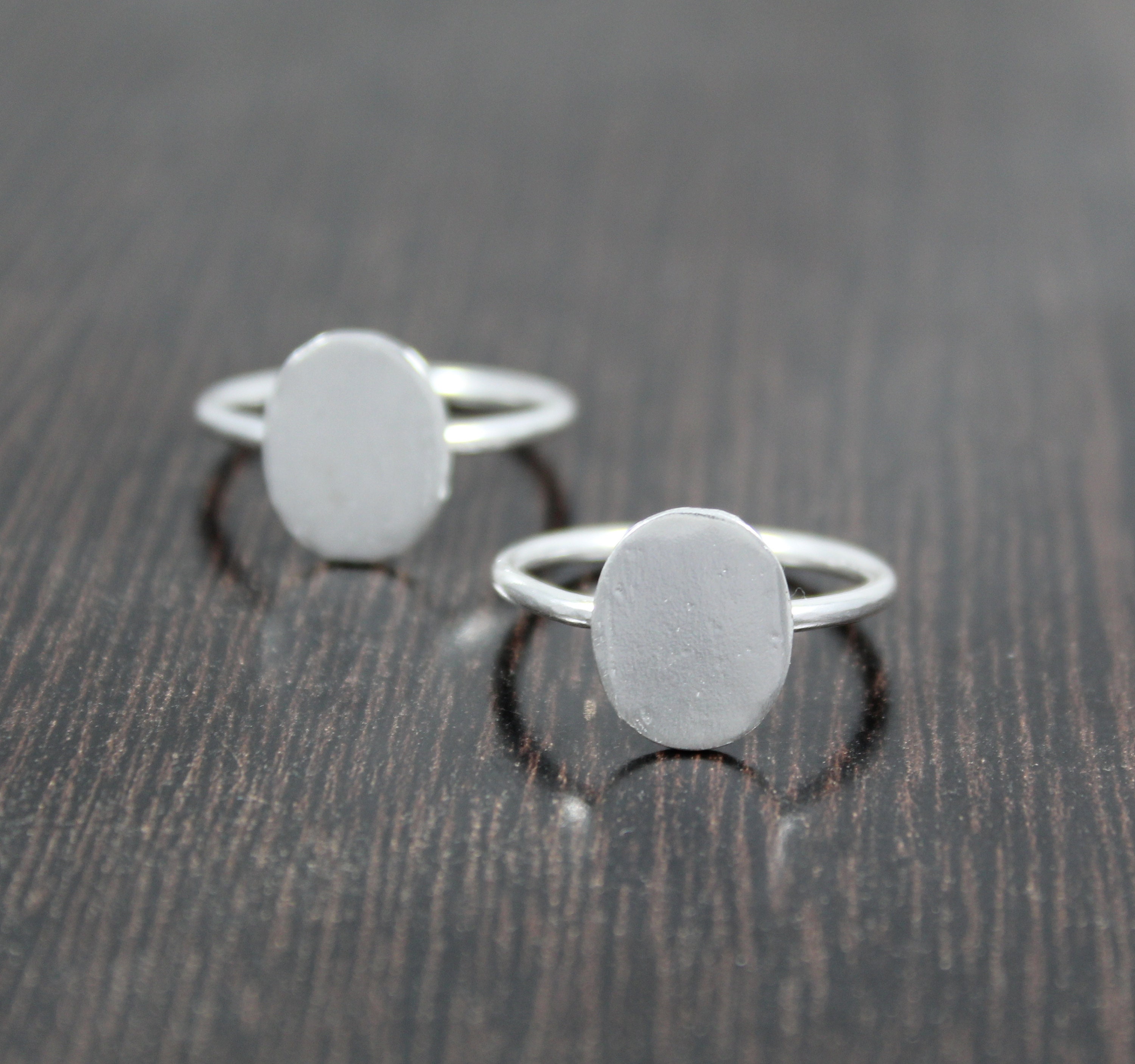 Oval Shape Ring Oval Ring Plain Band Silver Ring 925 | Etsy