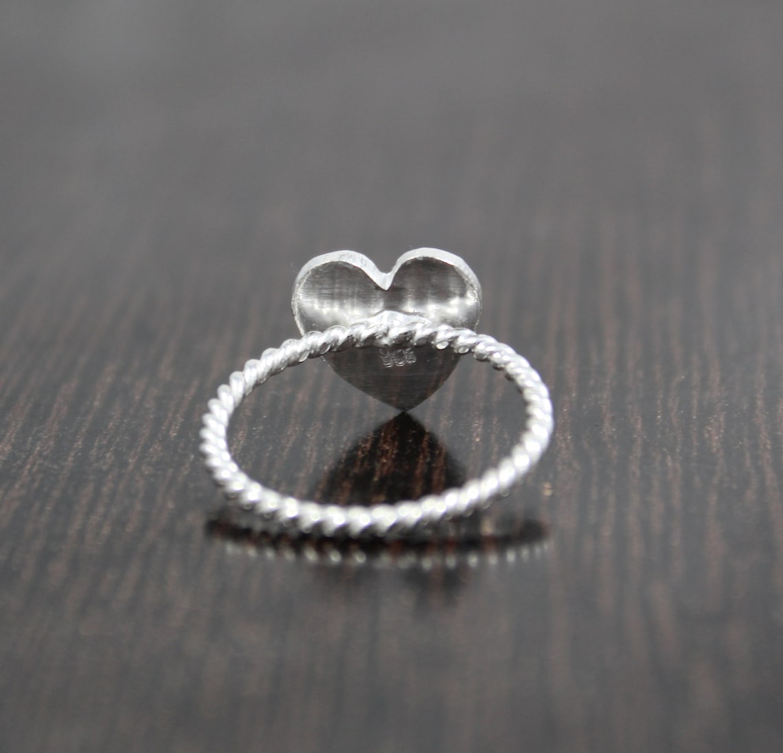Heart Shape Ring Heart Ring Silver Ring 925 Sterling - Etsy