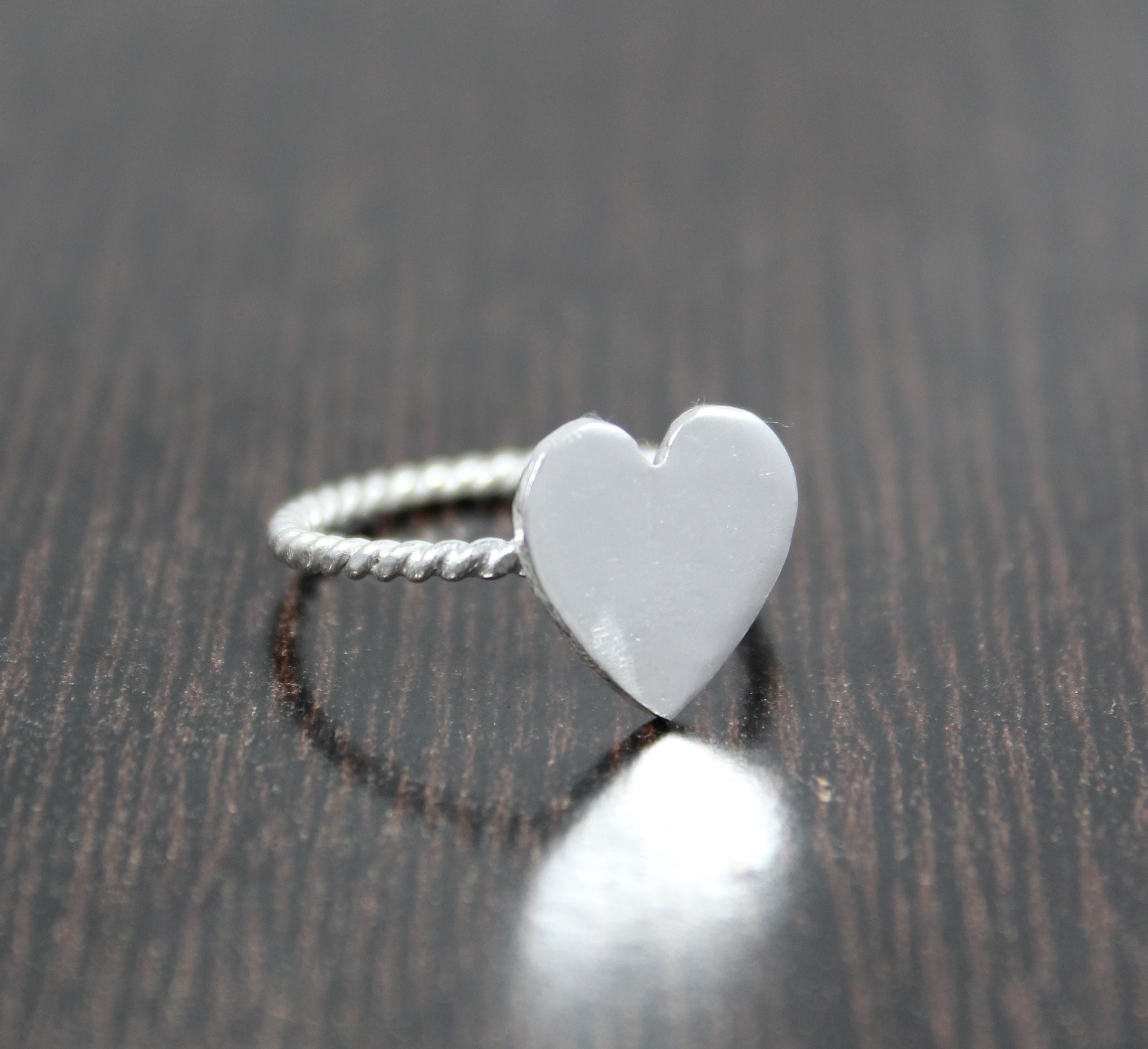 Heart Shape Ring Heart Ring Silver Ring 925 Sterling - Etsy