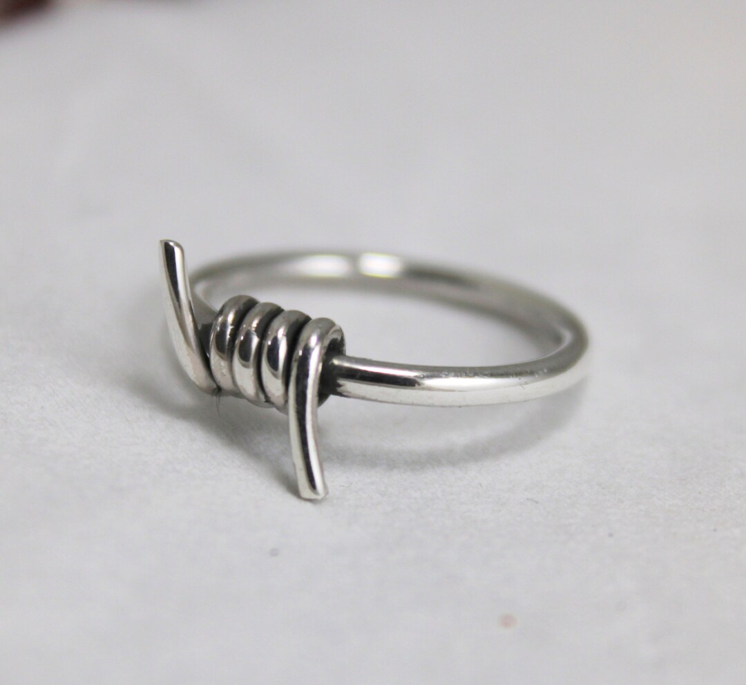 925 Sterling Sliver Man Razor Wire Ring Wire Ring Men Ring - Etsy