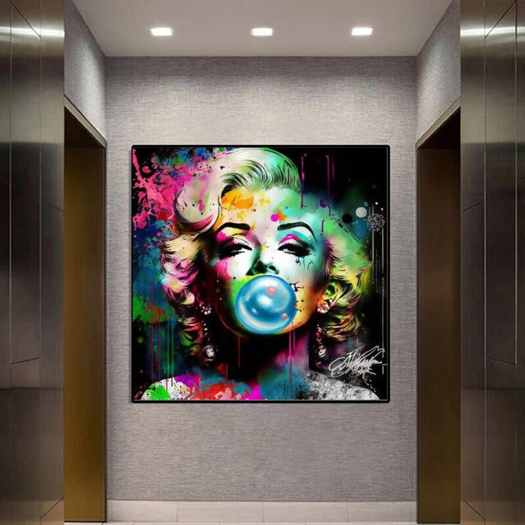 Colorful Marilyn Monroe, Large Rolled Printed Canvas Modern Wall Art ... Colorful Marilyn Monroe, Large Rolled Printed Canvas Modern Wall Art ...