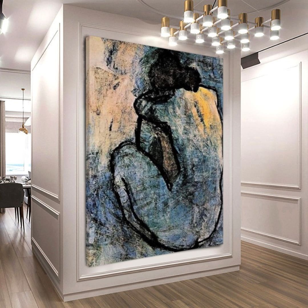 Stretched / Rolled Print on Canvas Blue Nude Picasso Printed - Etsy