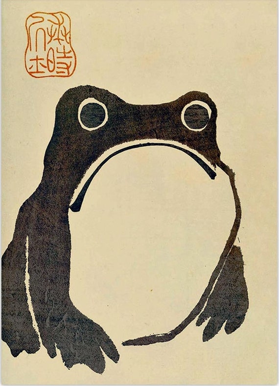 Prints Ugly cute toad Art Print On Canvas Deco Matsumoto Hoji frog art ...