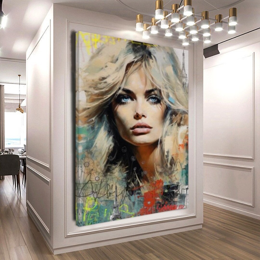 MODERN POP ART Famous Actor Bubble Gum Art, Stretched Print on Canvas ...