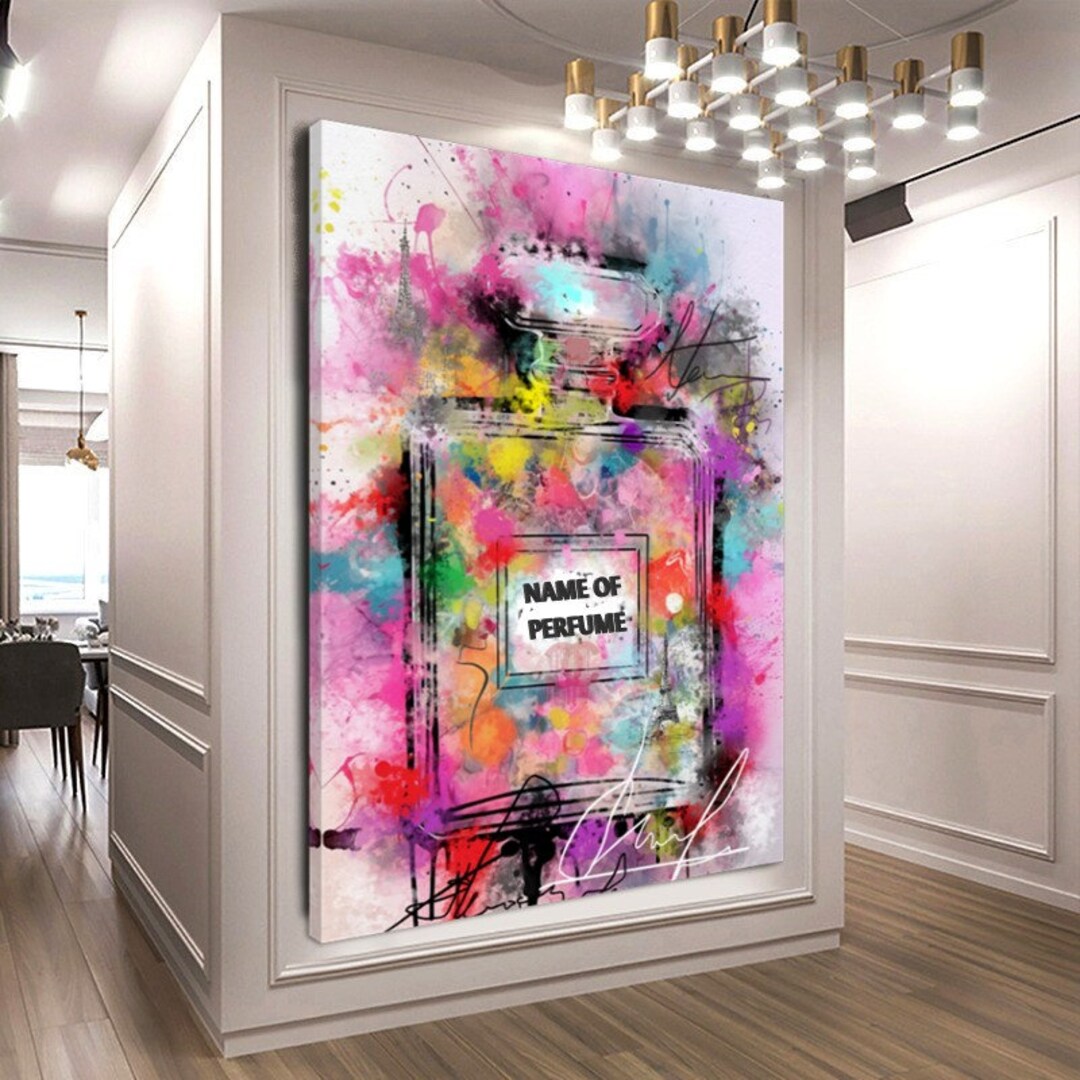 Perfume Art Stretched Print on Canvas Abstract Painting - Etsy