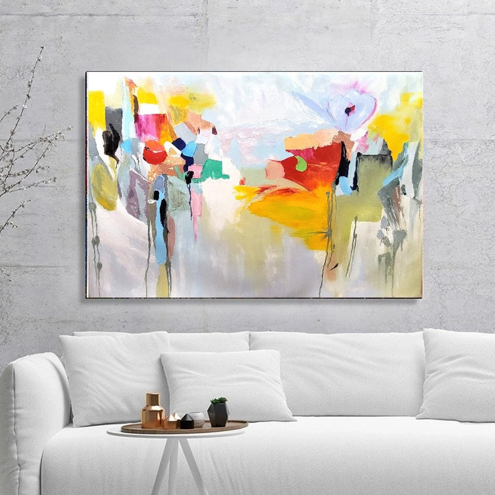 EXTRA LARGE TEXTURED Abstract Wall Art Canvas Painting Hand - Etsy