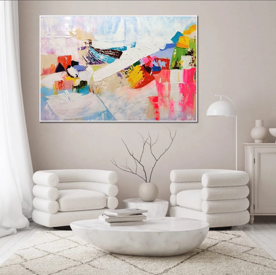 EXTRA LARGE TEXTURED Abstract Wall Art Canvas Painting Thick - Etsy ...