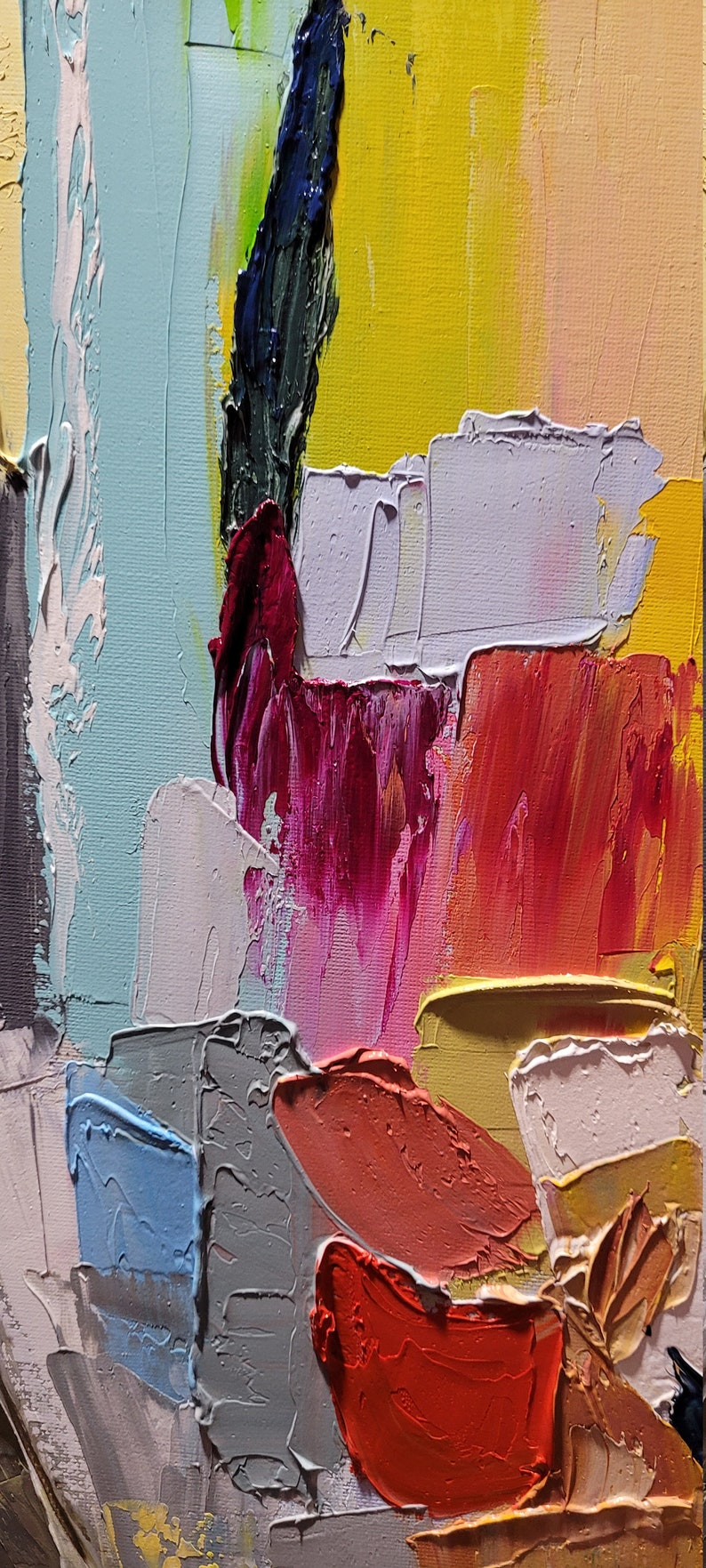 EXTRA LARGE TEXTURED Abstract Wall Art Canvas Painting Hand - Etsy