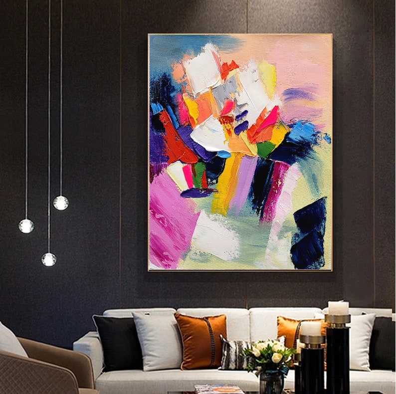 EXTRA LARGE TEXTURED Abstract Wall Art Canvas Painting Thick - Etsy