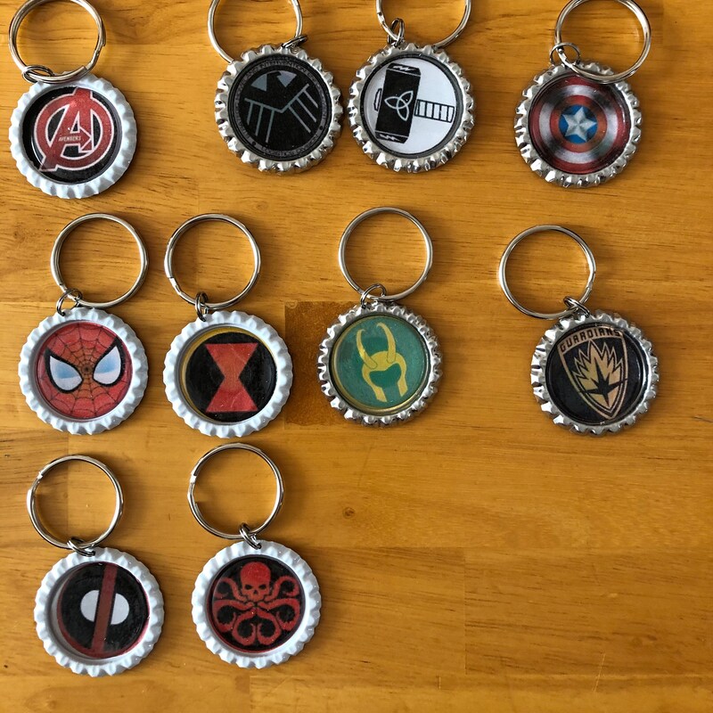 Bottle Cap Keychain - Etsy