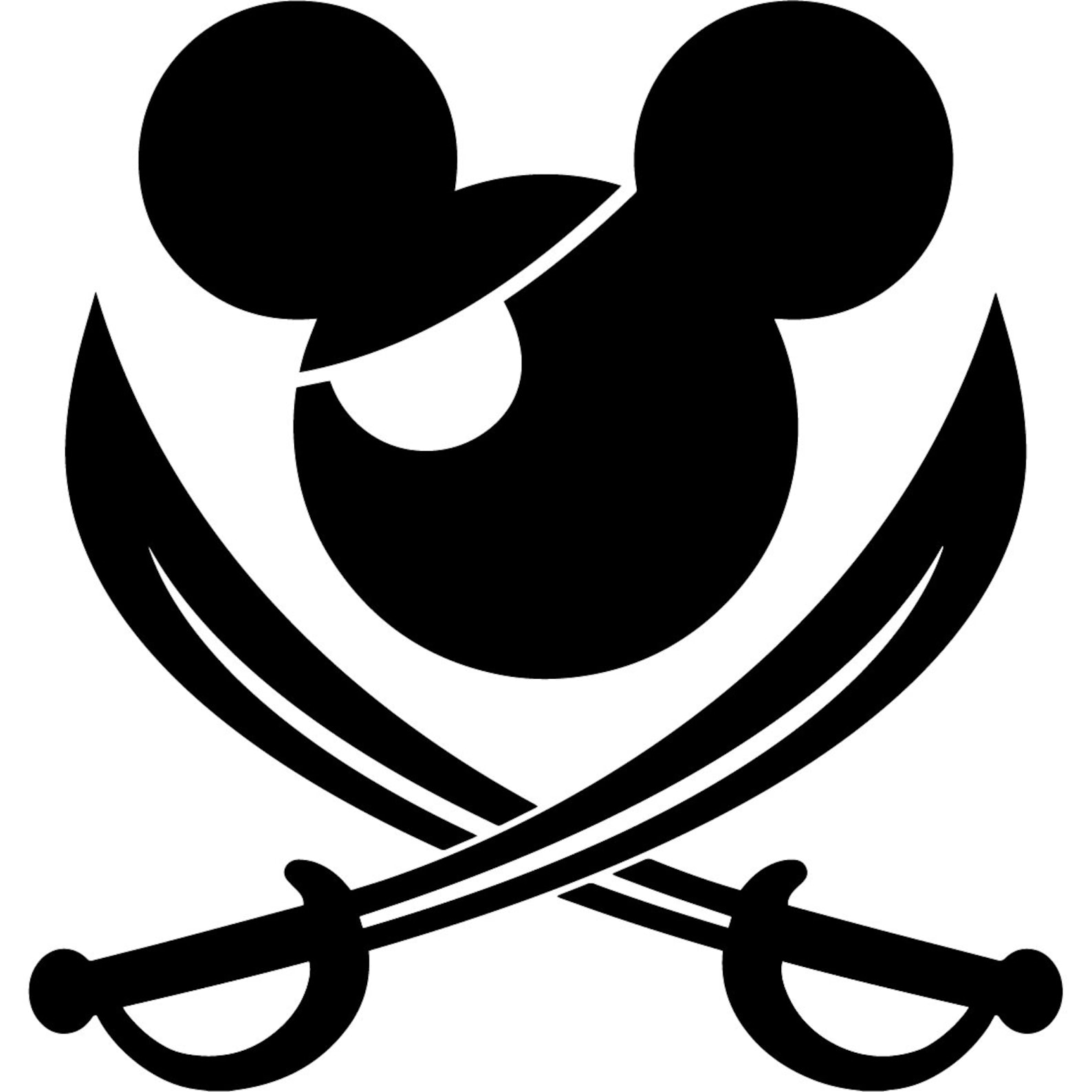 Disney Pirate Mickey Head SVG PNG JPG | Etsy