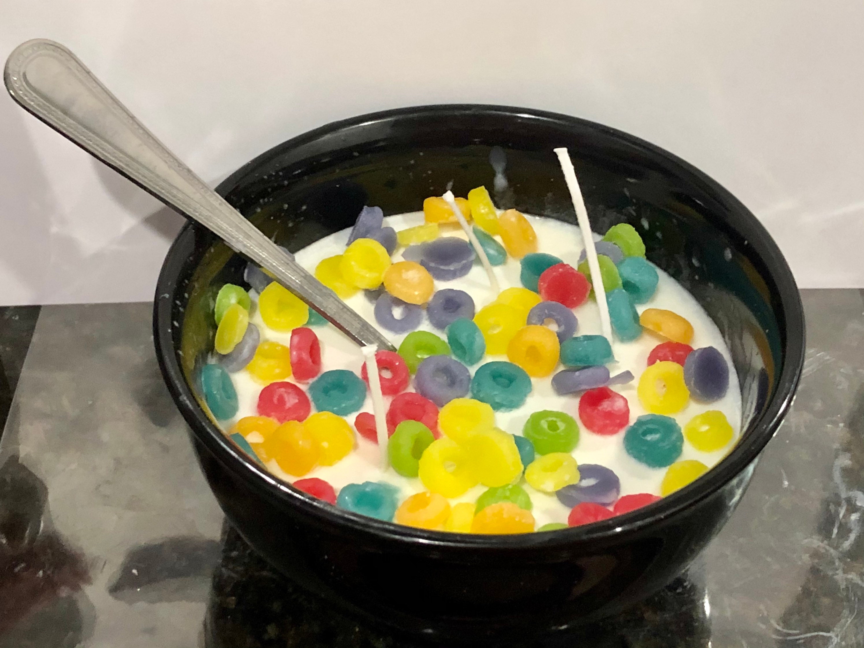Fruity Loop or Froot Loop OR Fruity Pebble Cereal Bowl Candle - Etsy