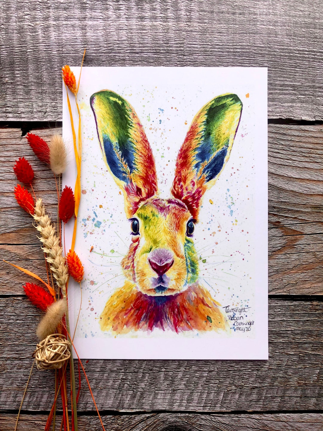 Harriet the Hare Print A4 - Etsy