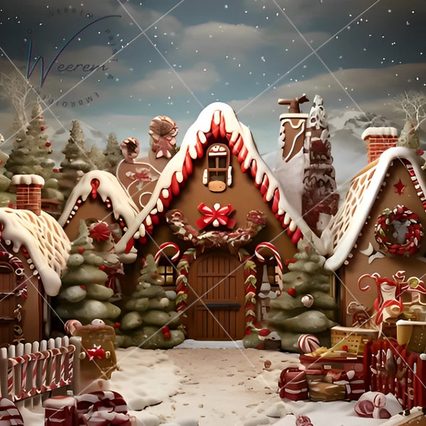 Gingerbread Backdrop - Etsy