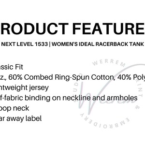 Next Level 1533 Size Chart Next Level 1533 Women's Ideal - Etsy