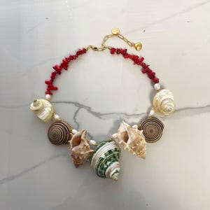Shell Necklace, Multi Seashell Necklace, Large Natural Shell Necklace ...