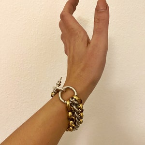 Chunky Chain Bracelet, Mixed Chains Bracelet, X Large Oversized ...