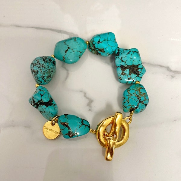 Large Stone Bracelet - Etsy