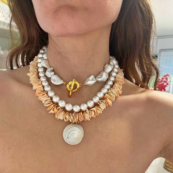 Large Shell Beads - Etsy