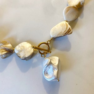 Irregular Shell Necklace, Large Shells Necklace, Chunky Asymmetrical ...