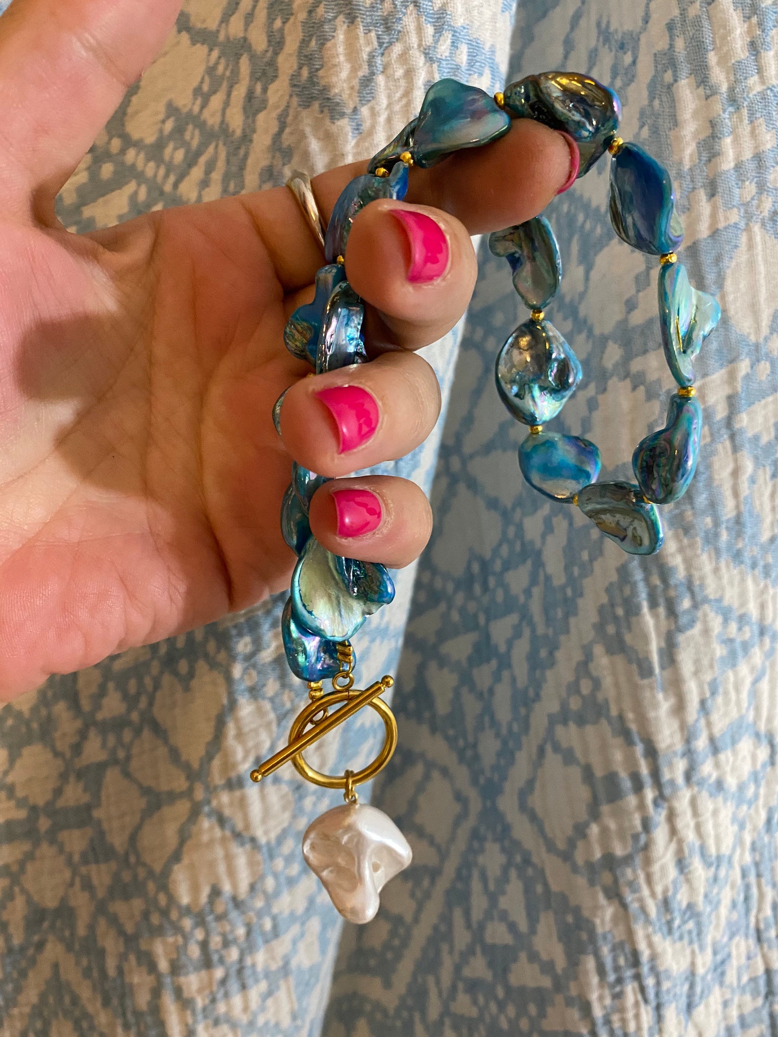 Irregular Shell Necklace Turquoise Large Shells Necklace - Etsy