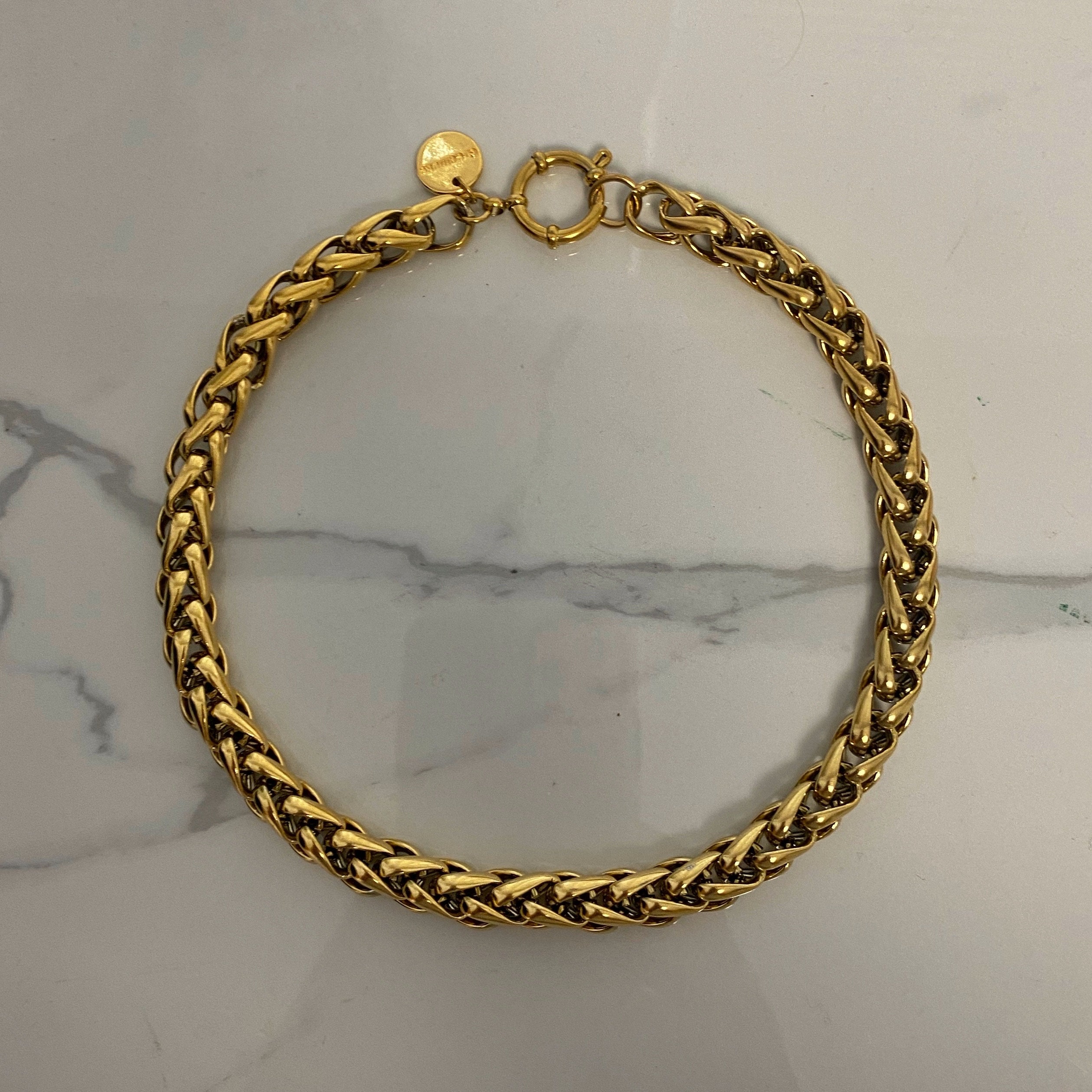 Chunky Chain Necklace, Thick Bulky Chain, Large Gold Tone Chain ...