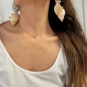 Sea Shell Earrings, Large Long Natural Shell Earrings, Seashell Jewelry ...