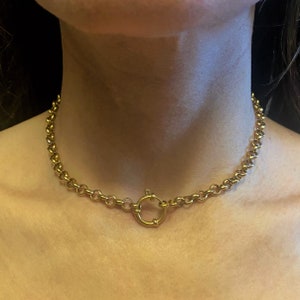 Spring Clasp Necklace, Round Closure Necklace, Lock Clasp Necklace ...