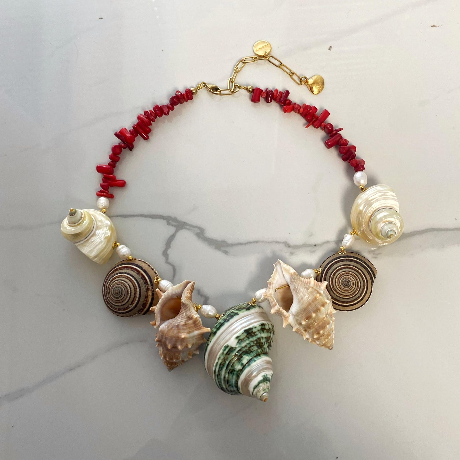 Shell Necklace, Multi Seashell Necklace, Large Natural Shell Necklace ...