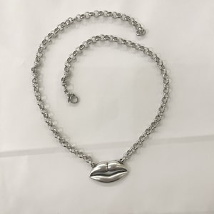 Lightning Necklace, Thunder Screw Carabiner Necklace, Silver Lips ...