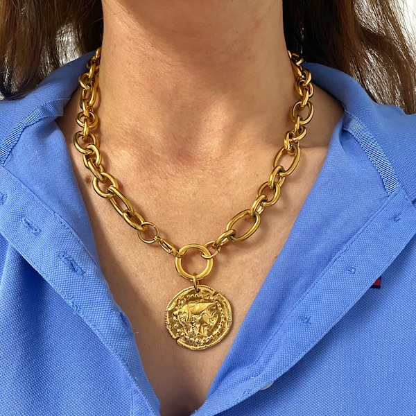 Big Chain Necklace - Etsy