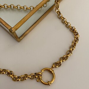 Spring Clasp Necklace, Round Closure Necklace, Lock Clasp Necklace ...