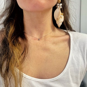 Sea Shell Earrings, Large Long Natural Shell Earrings, Seashell Jewelry ...