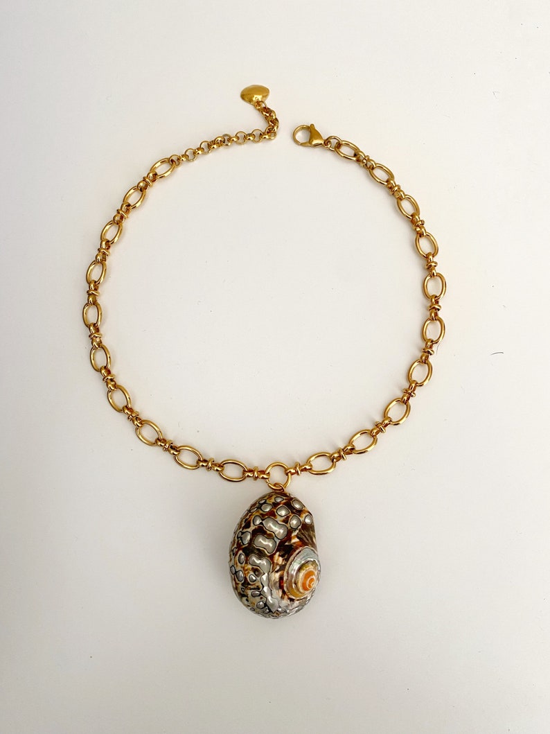 Large Shell Pendant Necklace Giant Huge Shell Necklace - Etsy