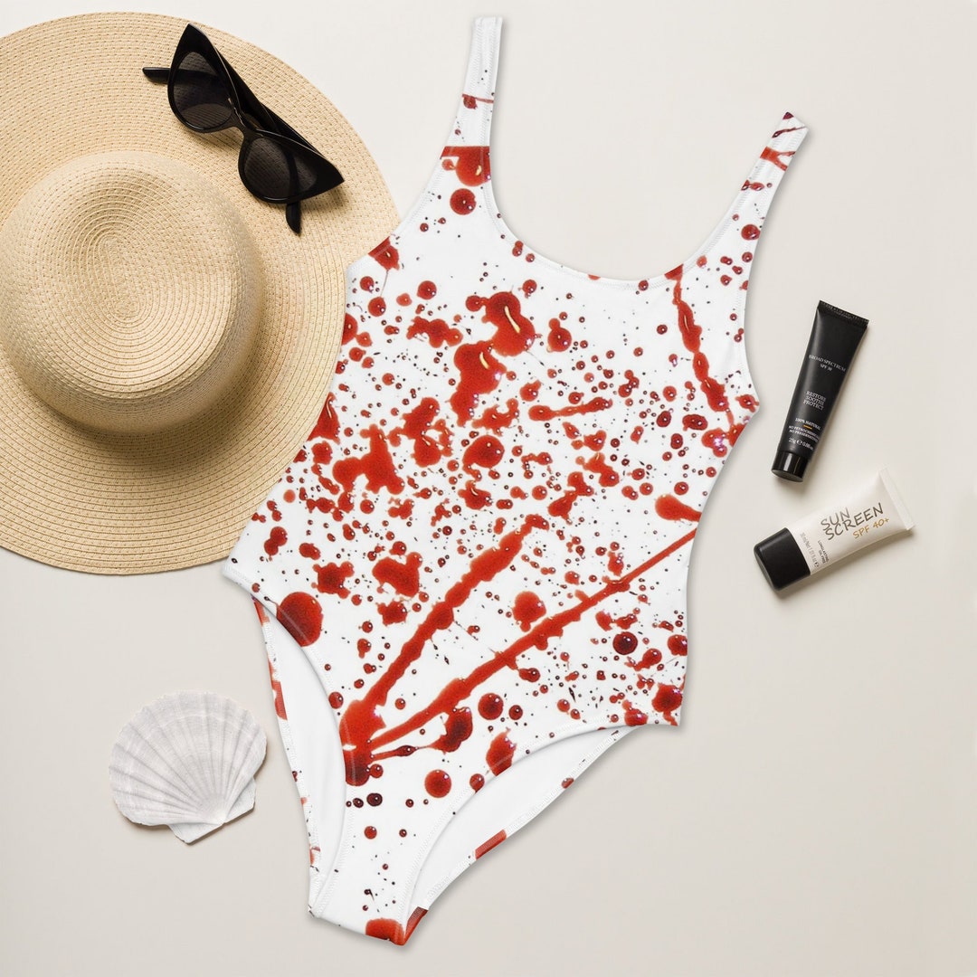Blood Splatter One-piece Swimsuit - Etsy