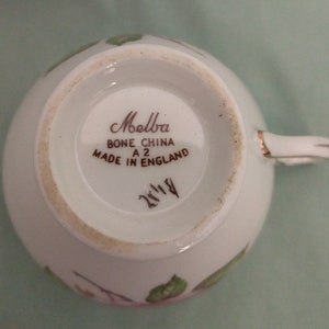Vintage Melba Bone China Teacup and Saucer. Very Good Condition, Made ...