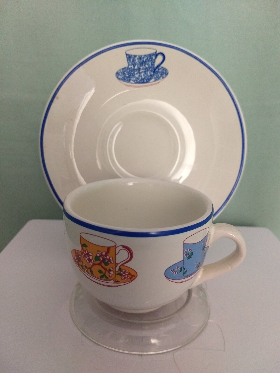 Vintage cook Line Paris Teacup and Saucer Featuring Teacups. Excellent ...