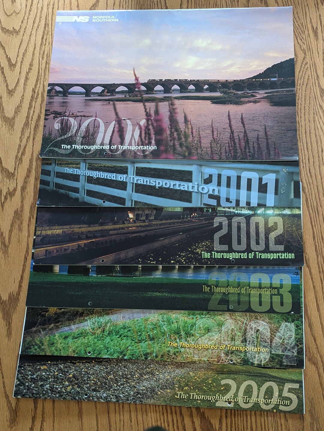 Six Vintage Norfolk Southern Calendars. Great Condition. Dated 2000 ...