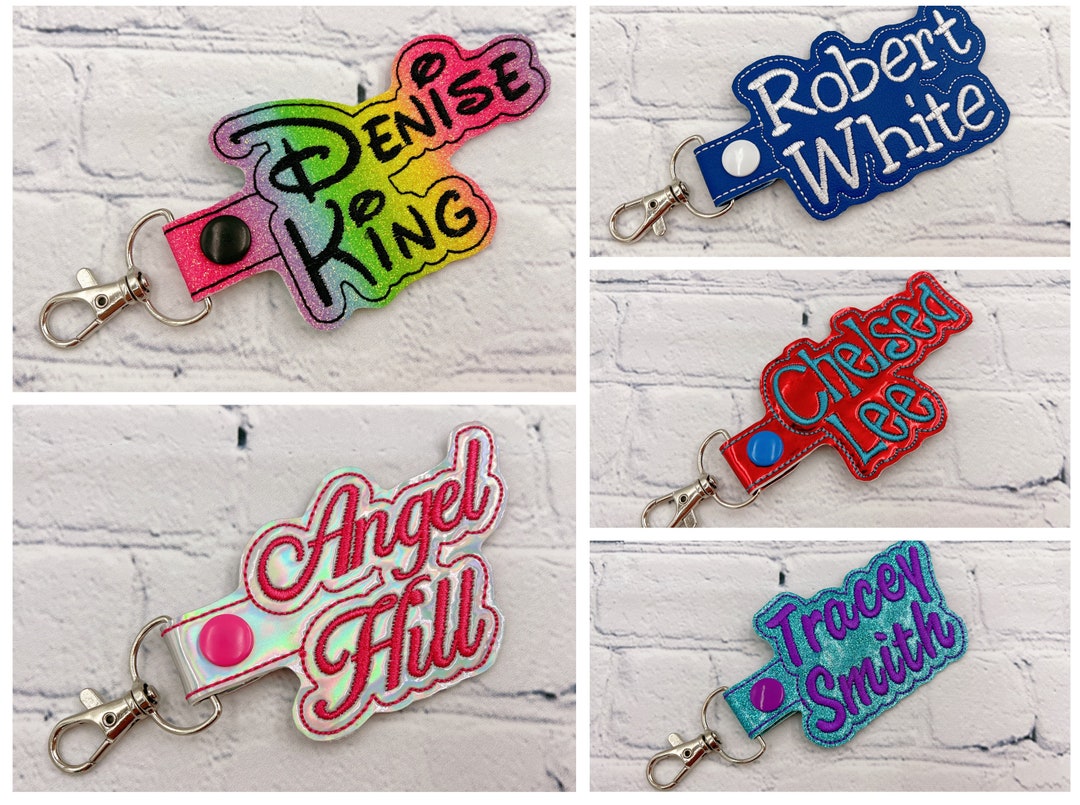 Two Line Name Tag, Kids Bag Tag, School Backpack Tag, Personalized Name ...
