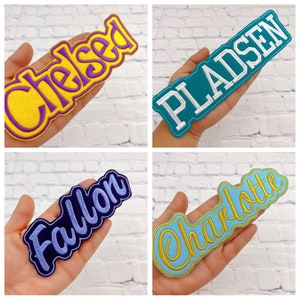 3"-14"personalized Name Patch, Custom Name Patch, Name Tag, Iron on ...