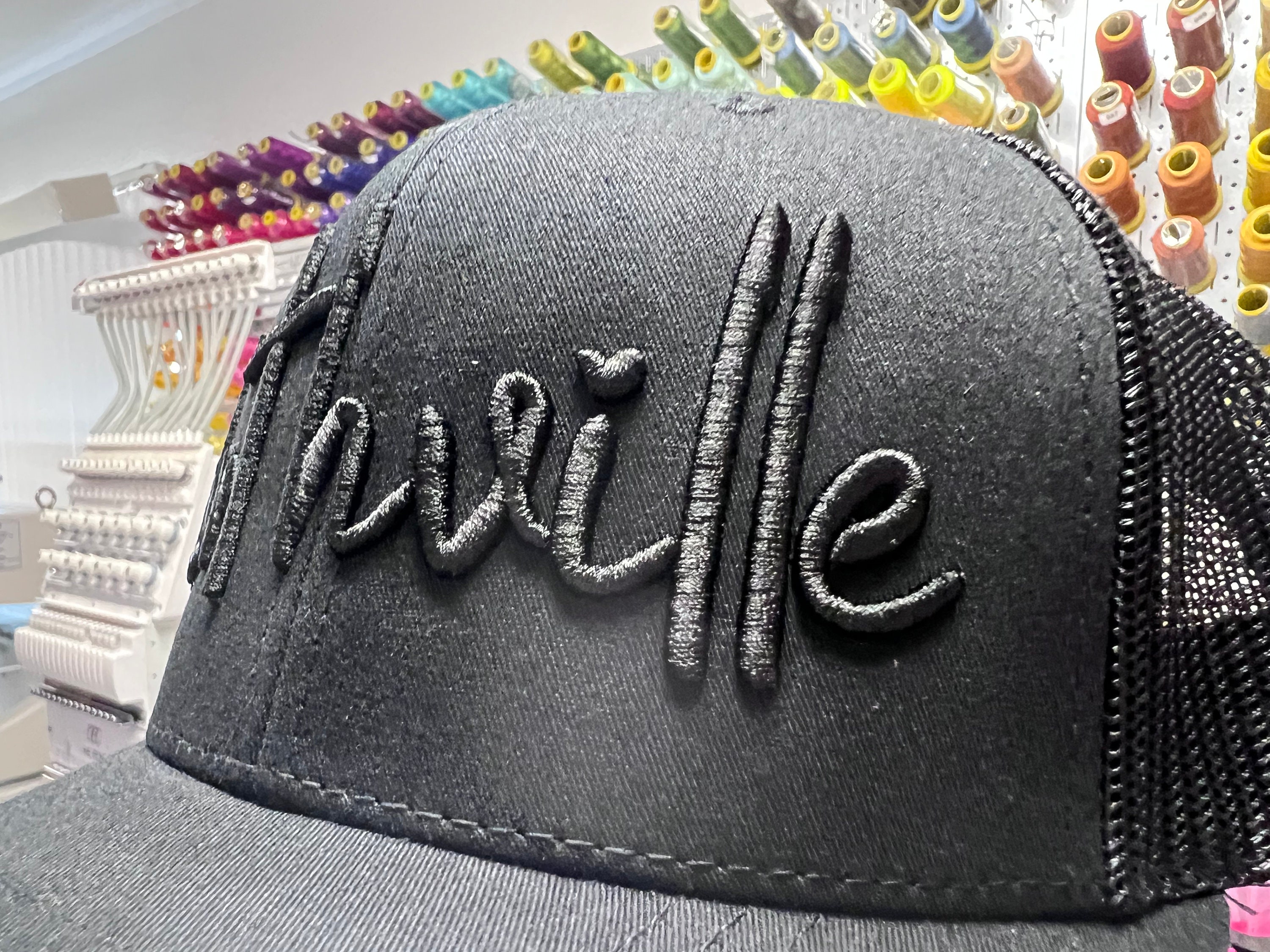 3D Puff Personalized Embroidered Hat, Custom Hat, Fitted Snapback ...