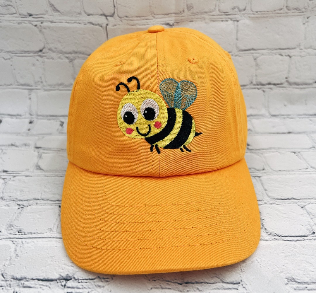 Bee Kids Embroidered Baseball Cap Age 2-9, Cute Bee Hat, Nature Hat ...