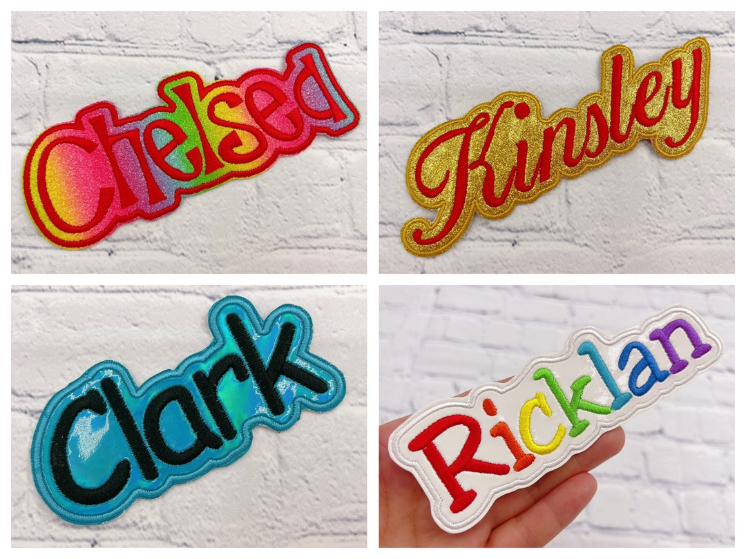 315 Personalized Name Patch, Custom Name Patch, Iron on Patch, Sparkly ...